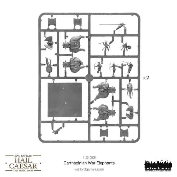 Hail Caesar - Carthaginian War Elephant Sprue (WG)